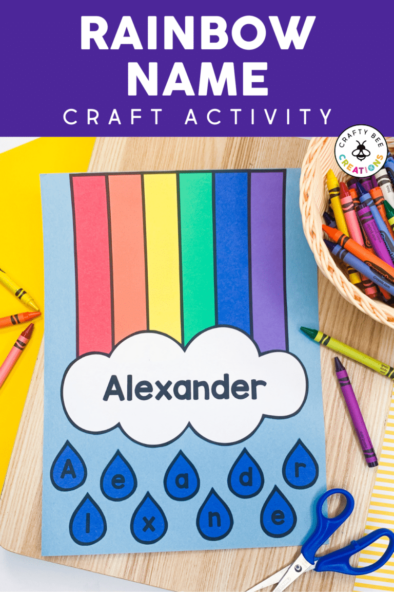 Beautiful Spring Rainbow Name Craft for Kids of All Ages - Crafty Bee ...