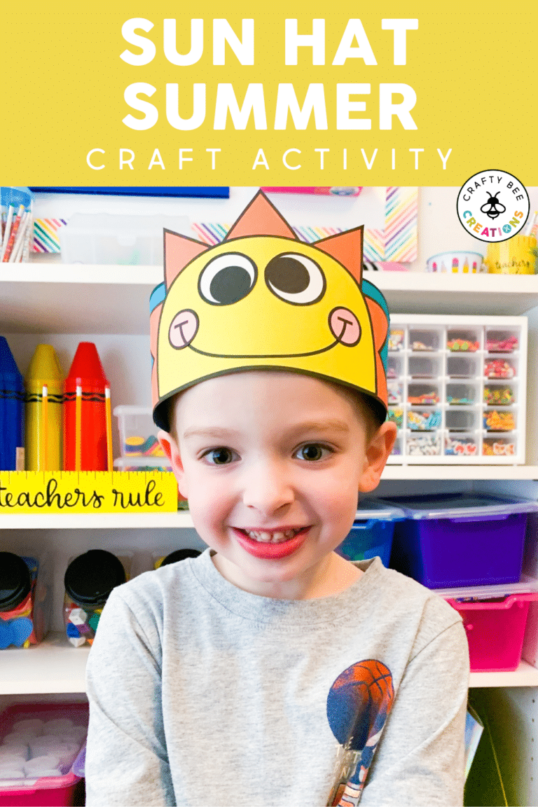 Cute Summer Sun Hat Craft for Kids - Crafty Bee Creations