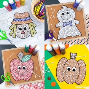 9 Fall Dot-it Crafts for Fine Motor in Preschool, Kindergarten, and ...