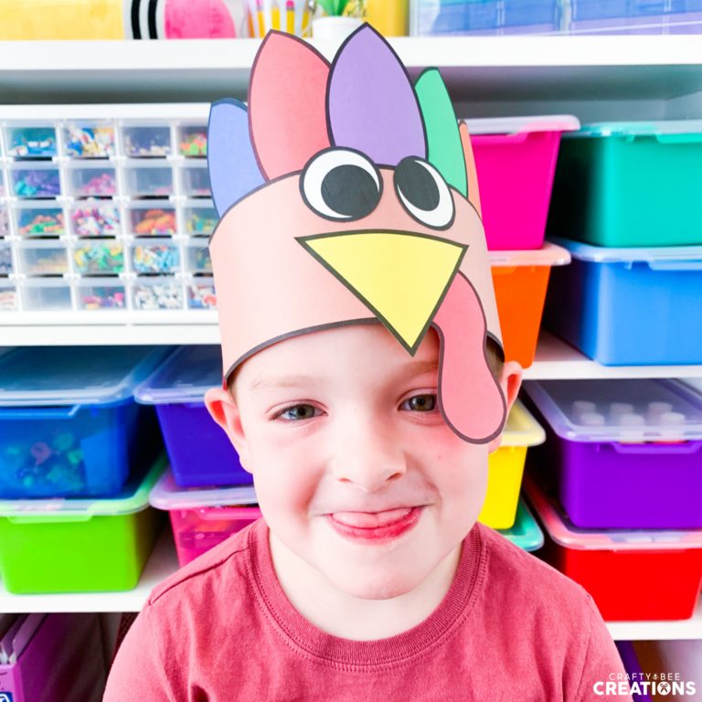 Fun and Easy Turkey Hat Craft for Young Kids - Crafty Bee Creations