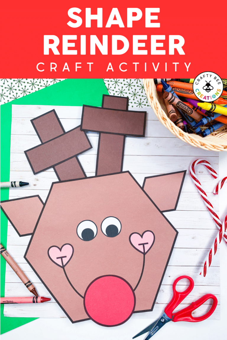 Add Holiday Cheer to Your Lessons with This 2D Shape Reindeer Craft ...
