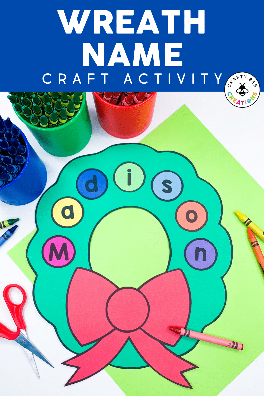 How to Make a Festive Wreath Name Craft with Preschool Students ...