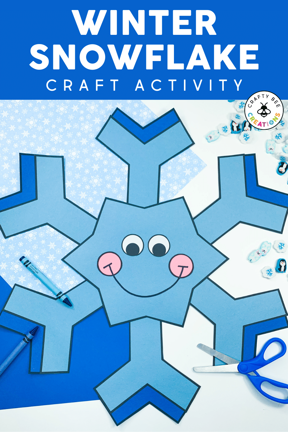 A Simple Snowflake Craft to Bring Winter Fun - Crafty Bee Creations