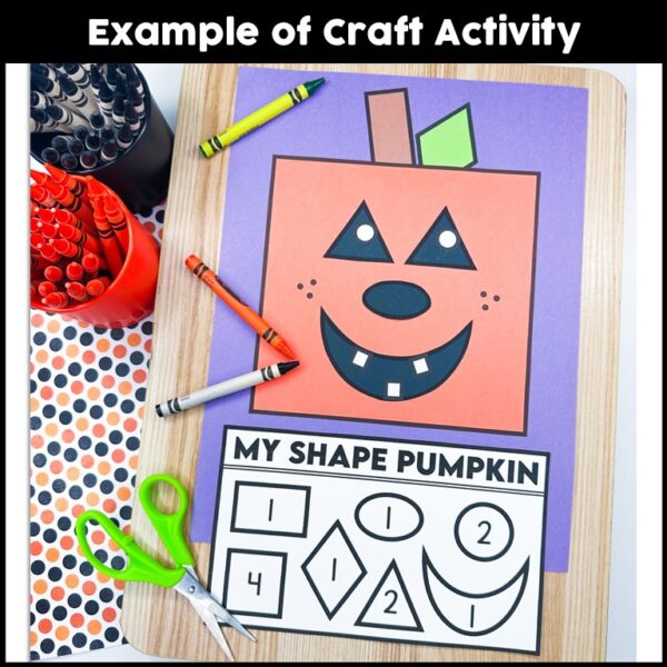 2D Shape Pumpkin Craft Activity - Crafty Bee Creations