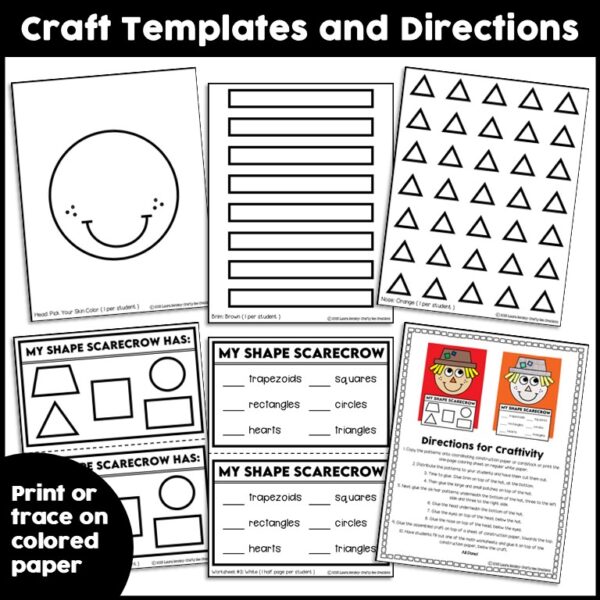 2D Shape Scarecrow Craft Activity - Crafty Bee Creations