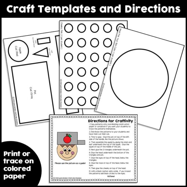 Shape Johnny Appleseed Craft Activity - Crafty Bee Creations