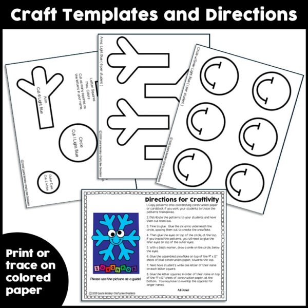 Snowflake Name Craft Activity - Crafty Bee Creations