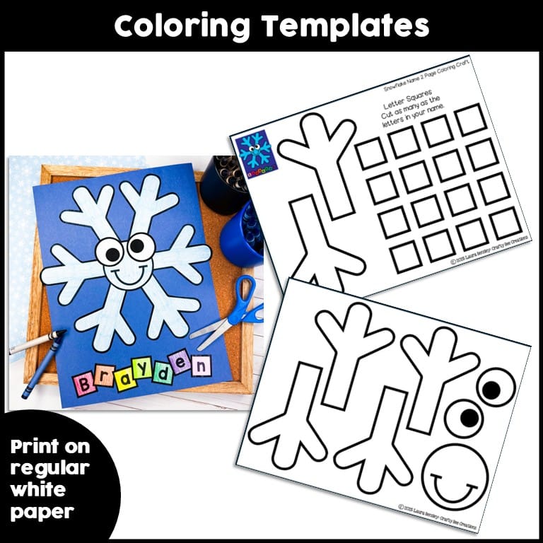 Snowflake Name Craft Activity - Crafty Bee Creations